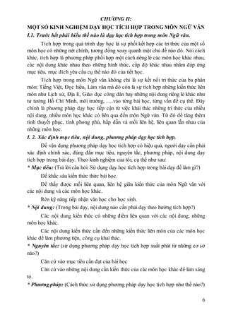 Đề tài: Dạy học tích hợp trong môn Ngữ văn ở trường THPT, HAY | DOCX