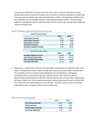 Stryker Financial Analysis | PDF