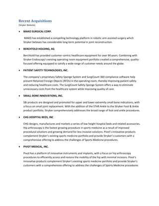 Stryker Financial Analysis | PDF