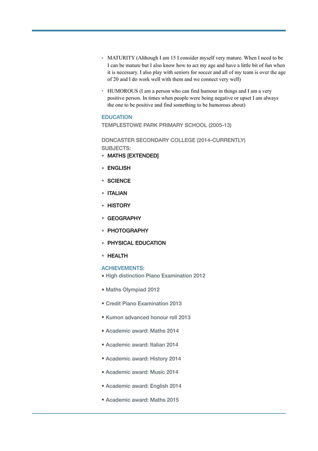 SAM'S PERSONAL RESUME | PDF