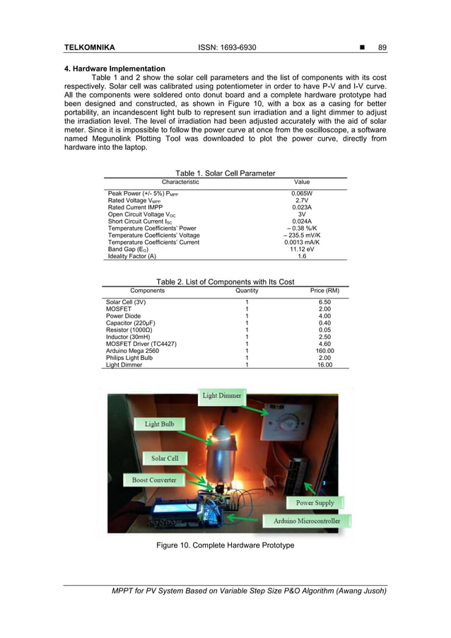 Mppt For Pv System Based On Variable Step Size Pando Algorithm Pdf