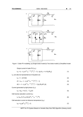 MPPT for PV System Based on Variable Step Size P&O Algorithm | PDF