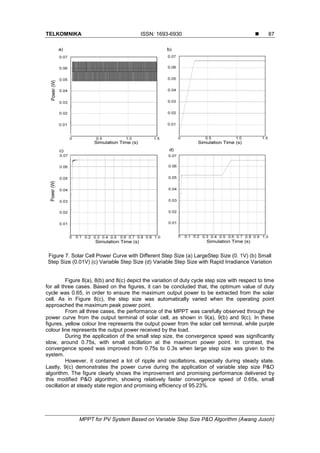 MPPT for PV System Based on Variable Step Size P&O Algorithm | PDF
