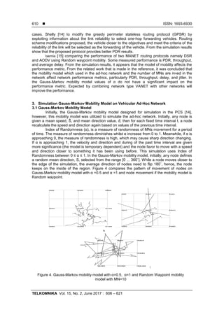 Performance Evaluation of Gauss-Markov Mobility Model in Hybrid LTE-VANET Networks | PDF
