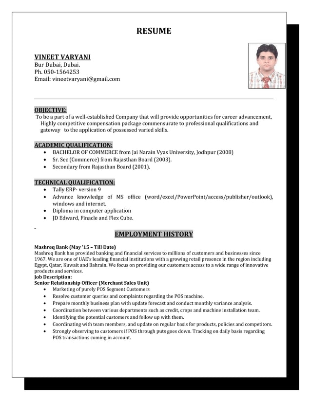 Updated Resume - Vineet Varyani | PDF
