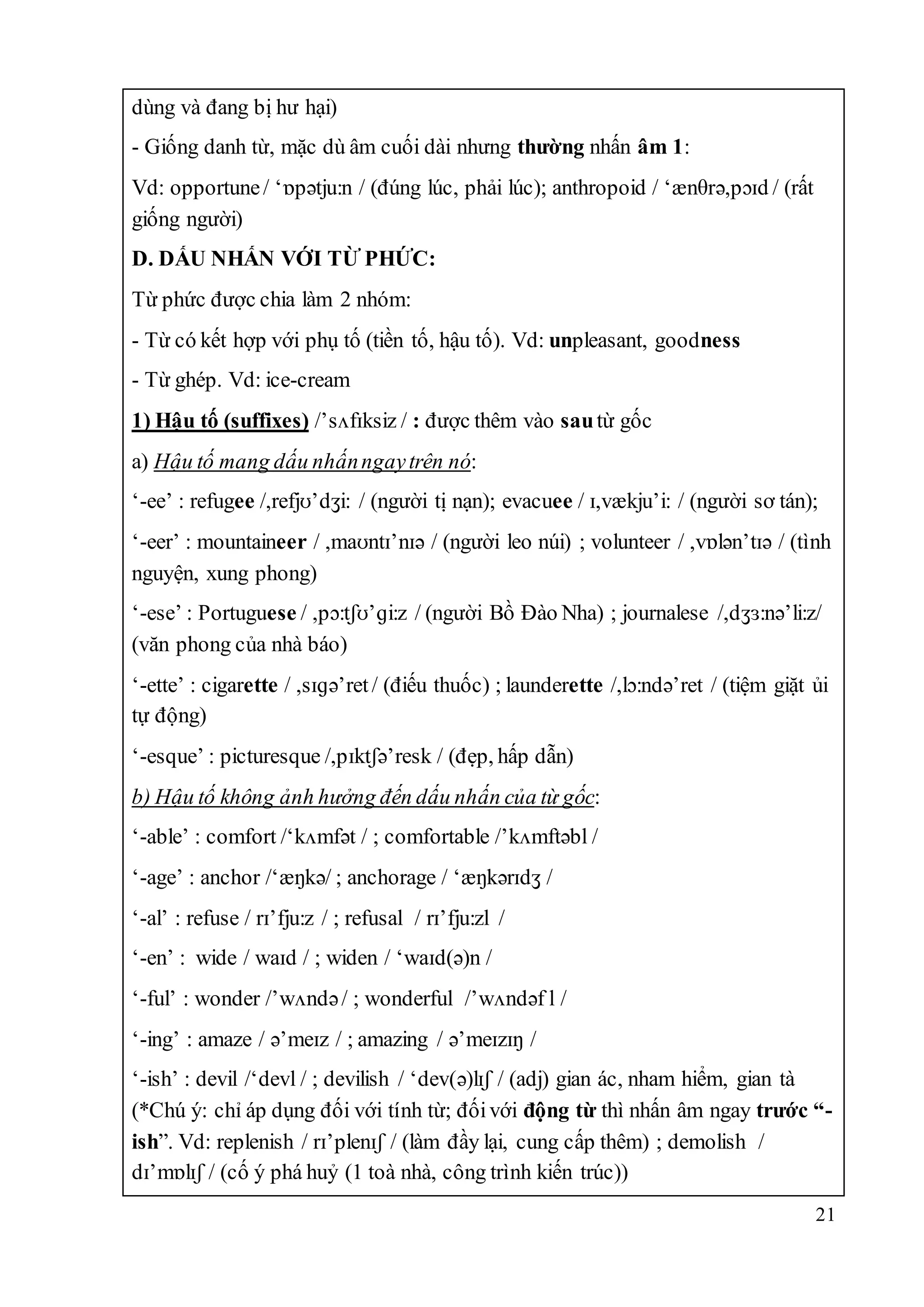 Đề tài: Phương pháp giúp học sinh sử dụng đúng trọng âm của từ Tiếng Anh | PDF