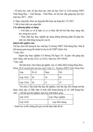 Đề tài: Phương pháp giúp học sinh sử dụng đúng trọng âm của từ Tiếng Anh | PDF