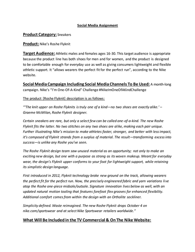 social media assignment | DOCX | Social Networking | Internet