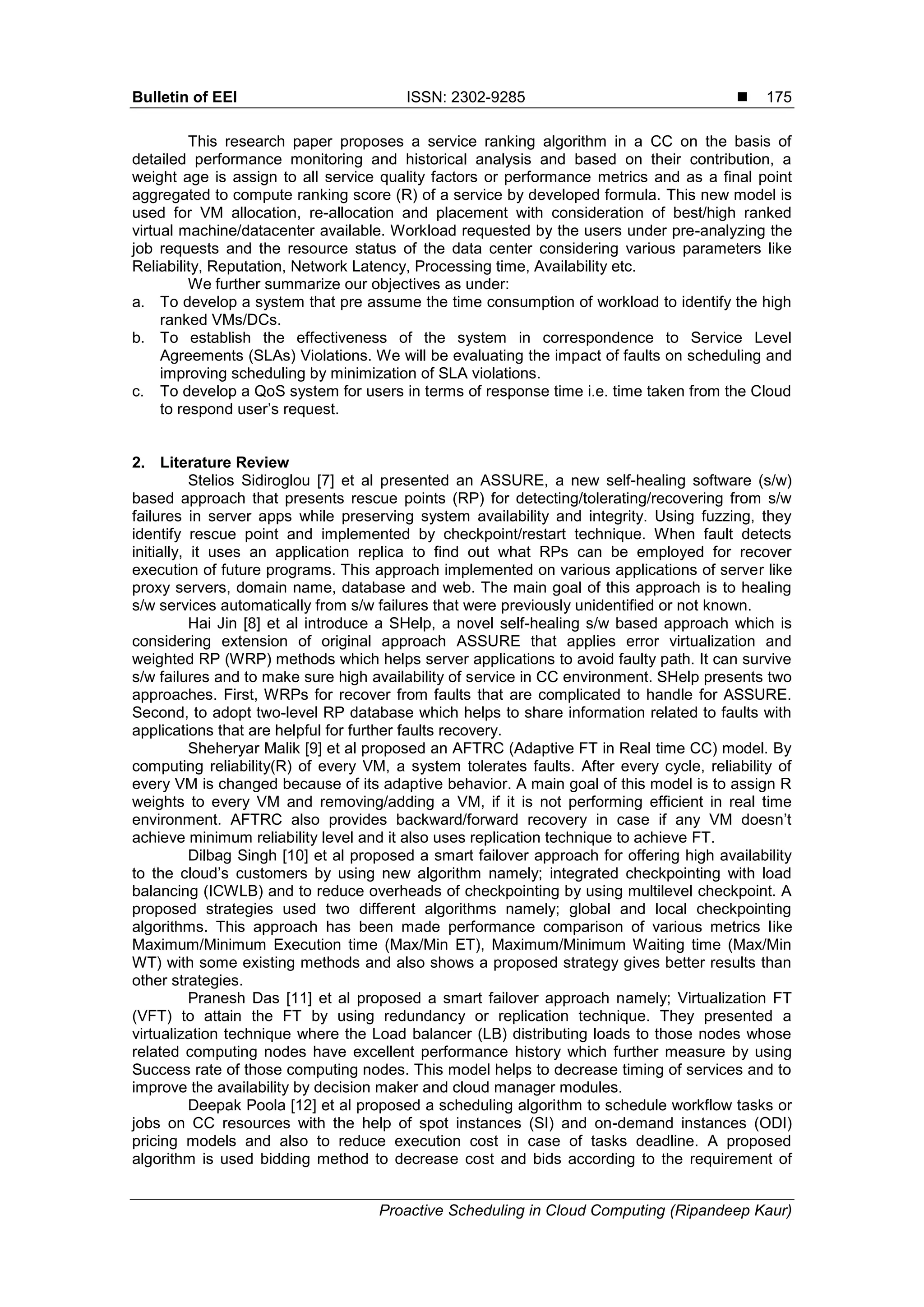 Proactive Scheduling in Cloud Computing | PDF