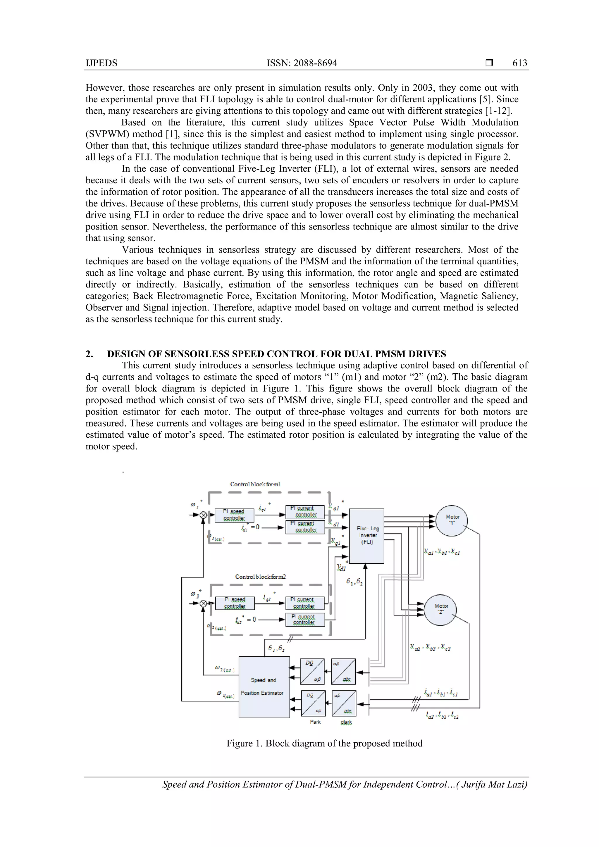 Speed and Position Estimator of Dual-PMSM for Independent Control ...