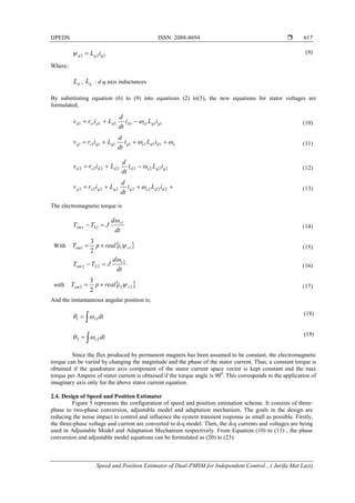 Speed and Position Estimator of Dual-PMSM for Independent Control Drives using Five-Leg Inverter ...