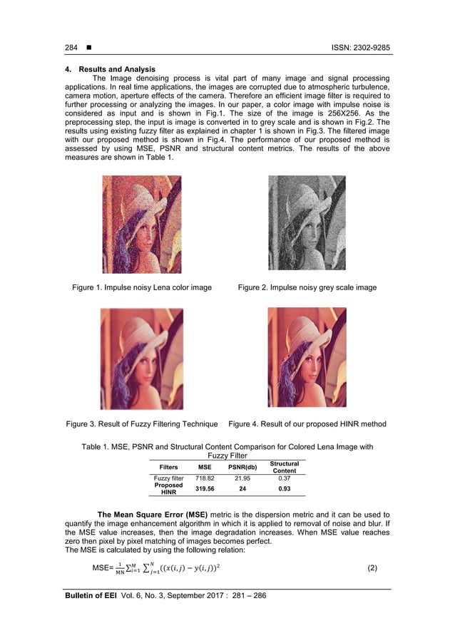 An Efficient Image Denoising Approach for the Recovery of Impulse Noise | PDF