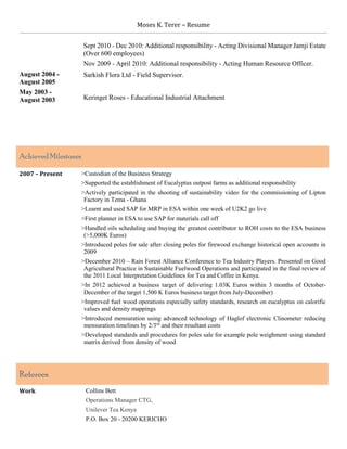 Moses-Terer-CV- November 2016 | PDF