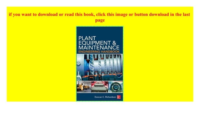 Plant Equipment & Maintenance Engineering Handbook ((P.D.F))^^@@ | PDF