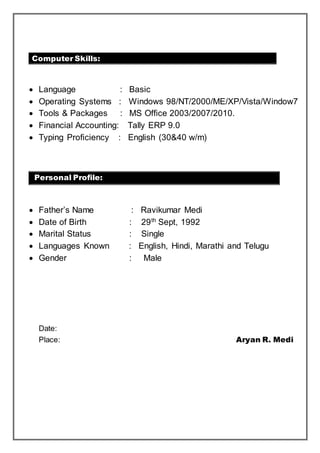 ARYAN MEDI RESUME new 3. | DOCX