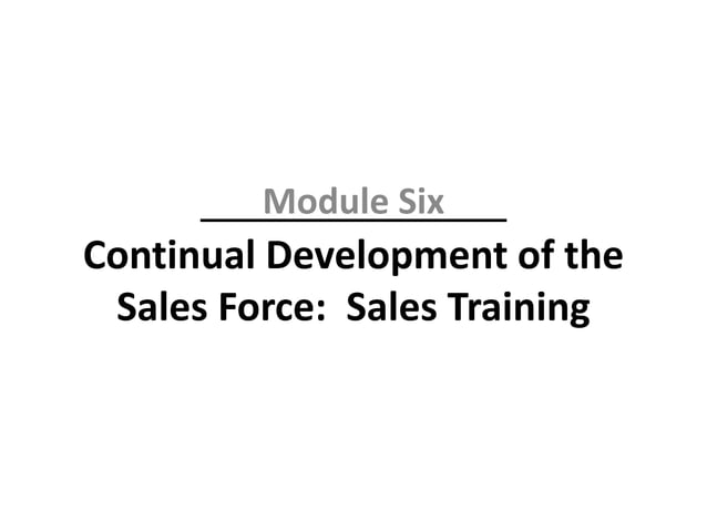 09 6e Sales Management module 06 | PPT