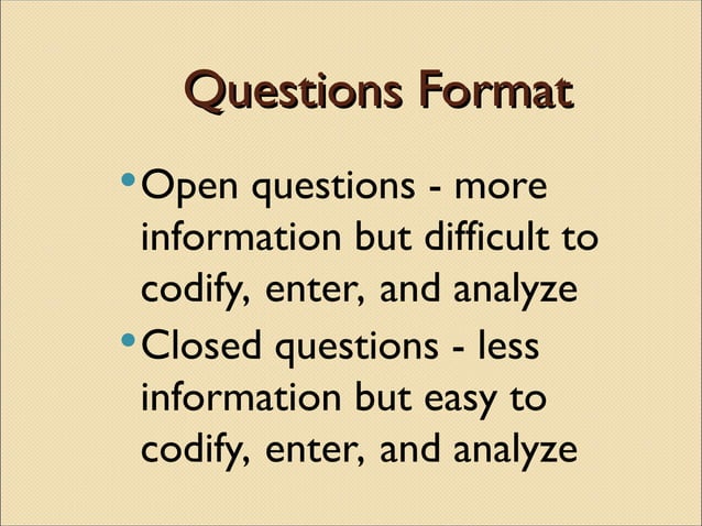 Introduction to Questionnaire design PPT | PPT