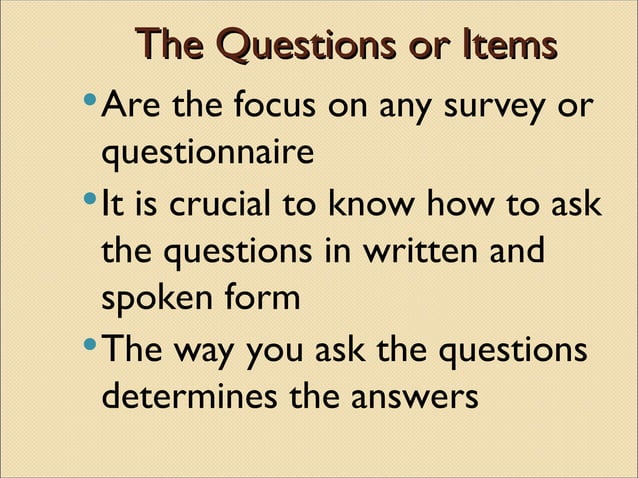 Introduction to Questionnaire design PPT | PPT