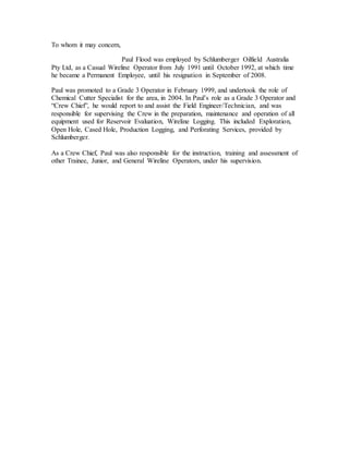 Schlumberger Letter for Santos. | DOCX