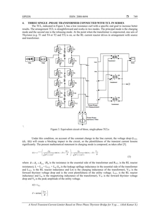 A Novel Transient Current Limiter Based on Three-Phase Thyristor Bridge for Y-yg Transformers | PDF