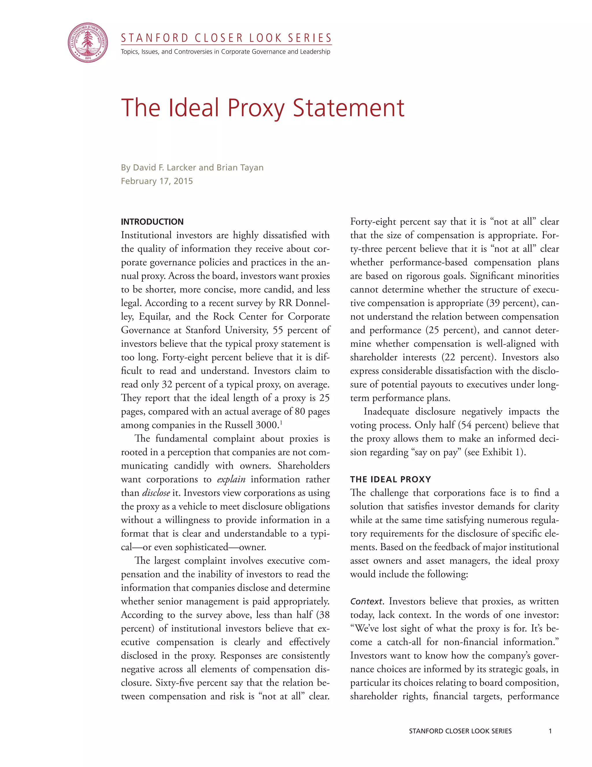 Ideal Proxy Statement.Final | PDF