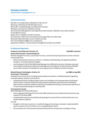 Chantry%2c Rich - Resume (CI) | PDF