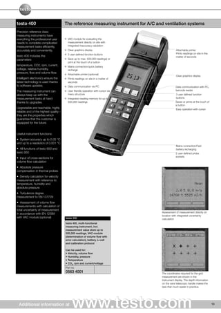 Testo - Multifunction Measuring Instruments | PDF | Indoor ...