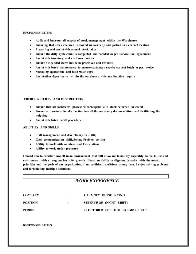 CURRICULUM VITAE of MSIBI SIFISO | DOCX | Logistics | Business