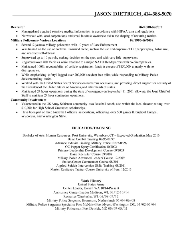 Jason Dietrich Resume Updated | DOCX | Defense Industry | Industries