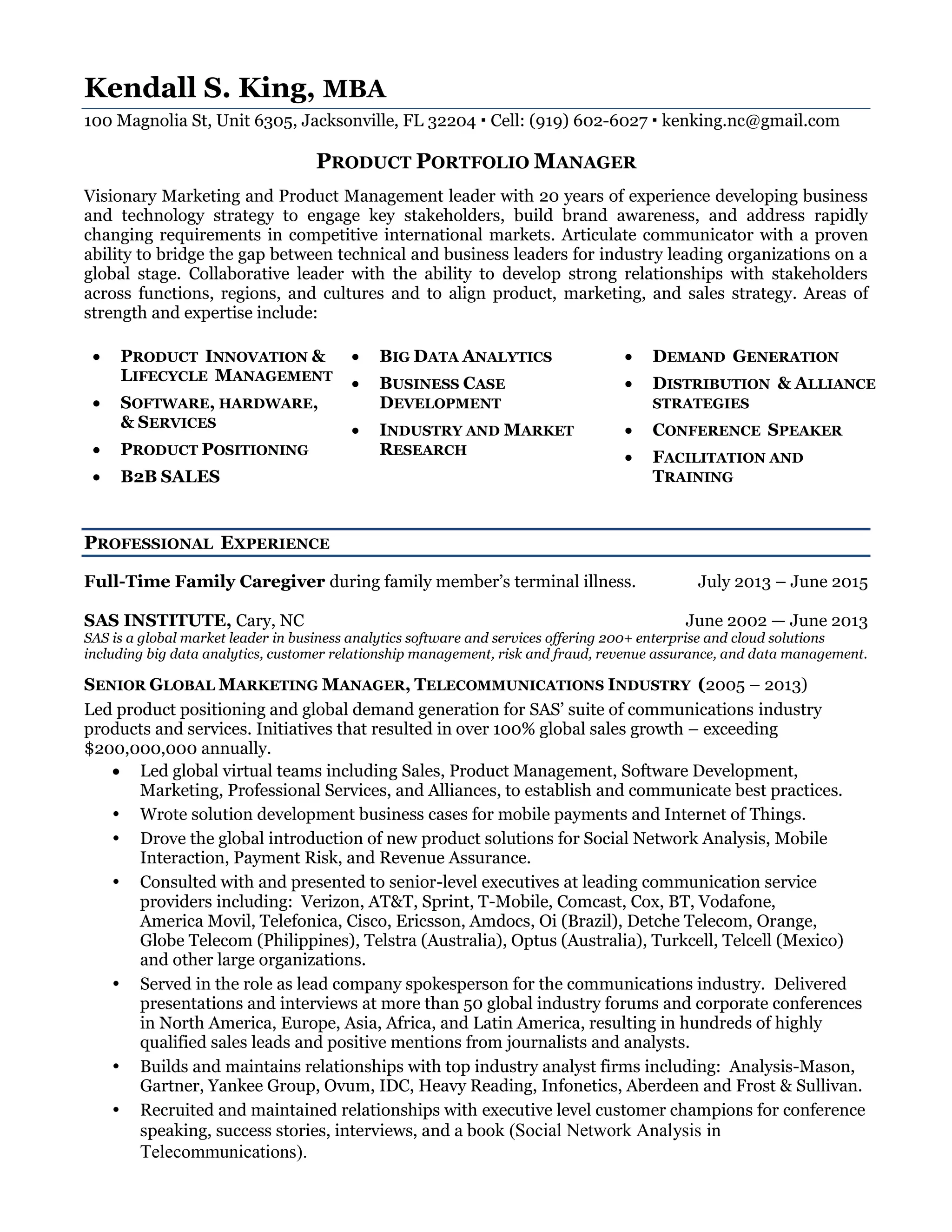 Kendall King Resume 0116 | PDF