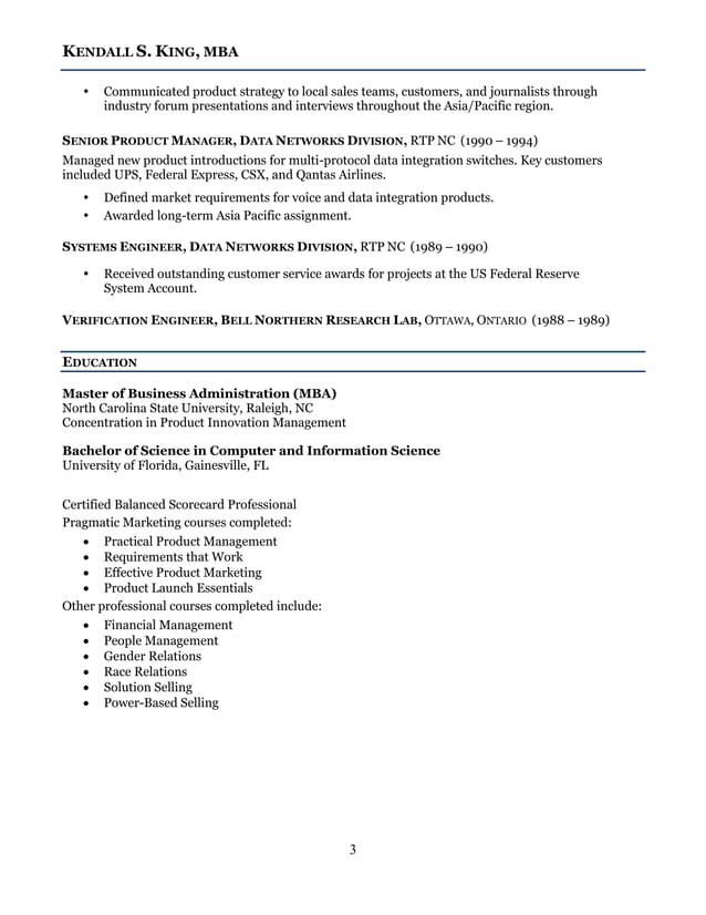 Kendall King Resume 0116 | PDF