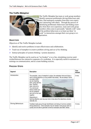 Traffic Metaphor with Images | PDF