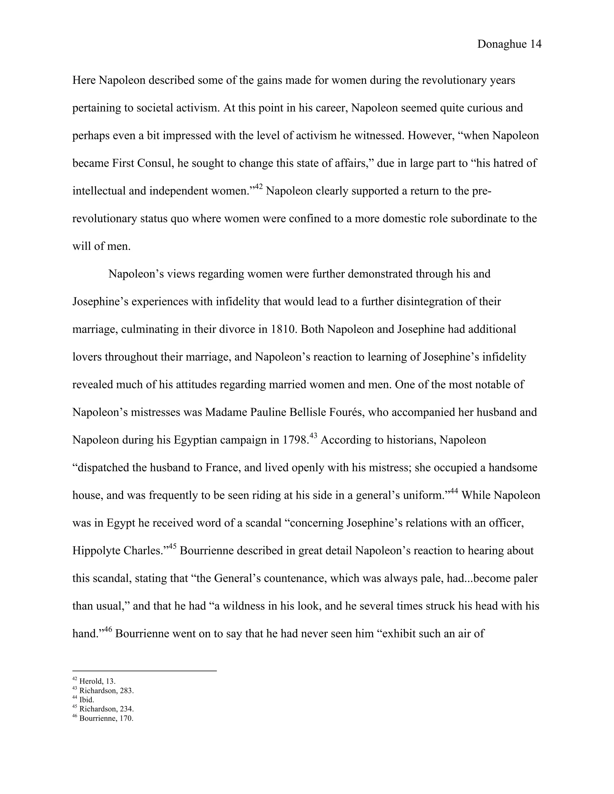 Napoleon, Marriage, and Gender Roles in Post-Revolutionary France | PDF