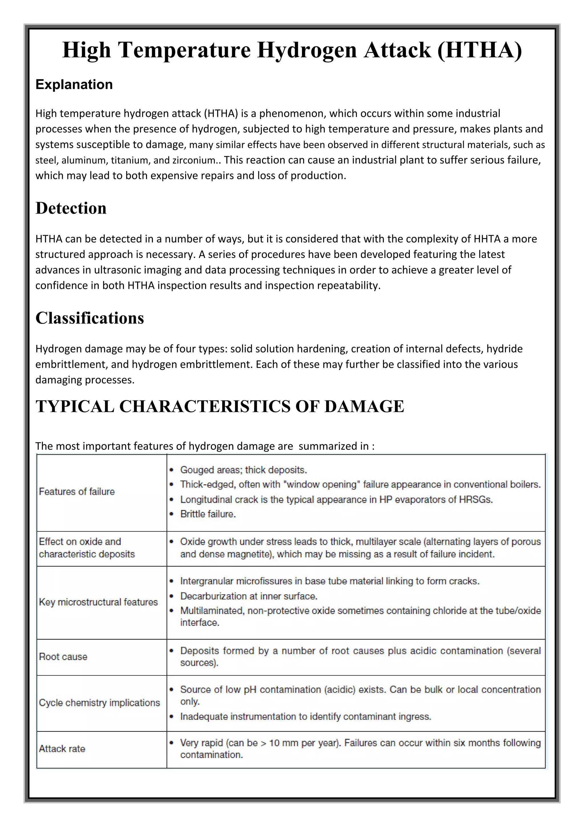 Hydrogen attack | PDF