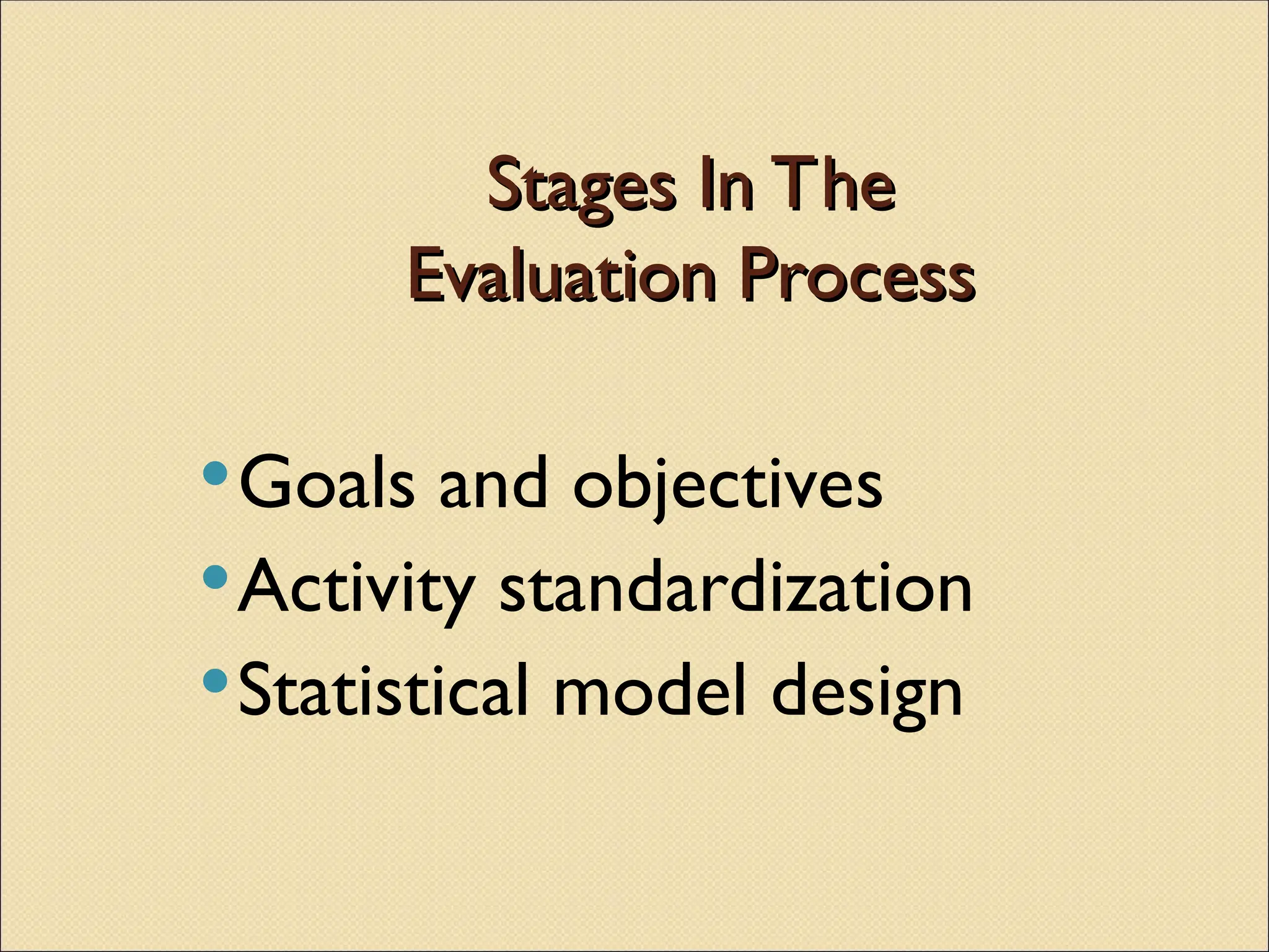 power point about INTRODUCTION TO PROGRAM EVALUATION | PPT
