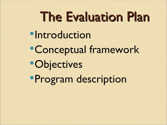 power point about INTRODUCTION TO PROGRAM EVALUATION | PPT