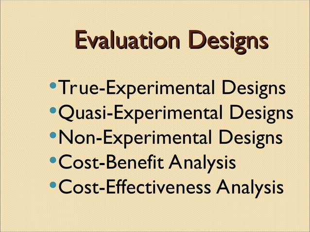 power point about INTRODUCTION TO PROGRAM EVALUATION | PPT