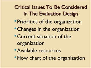 power point about INTRODUCTION TO PROGRAM EVALUATION | PPT