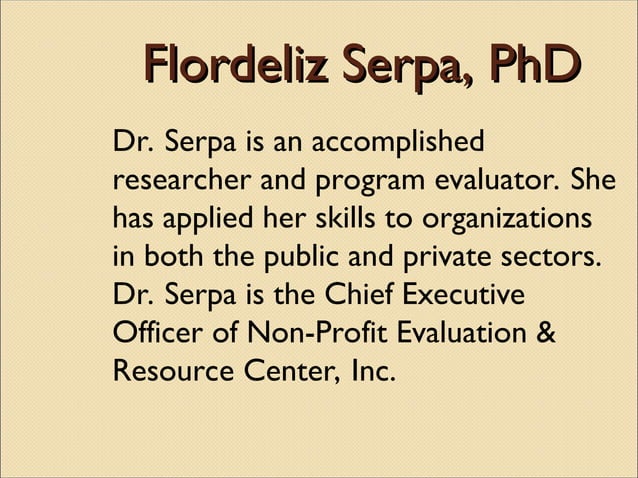 power point about INTRODUCTION TO PROGRAM EVALUATION | PPT