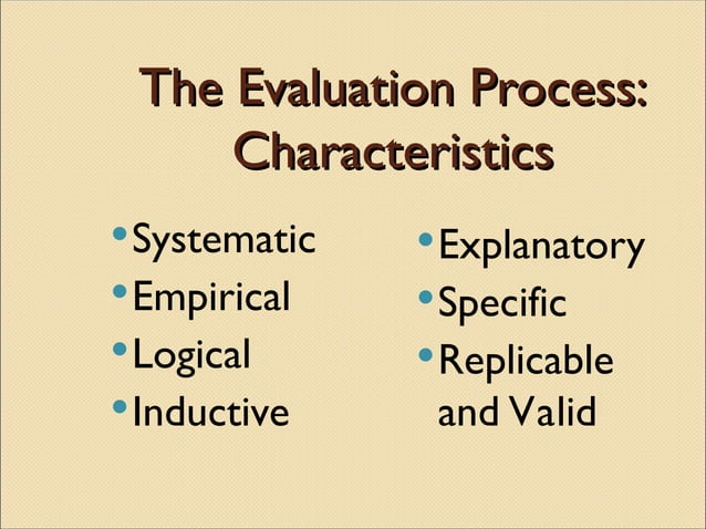 power point about INTRODUCTION TO PROGRAM EVALUATION | PPT
