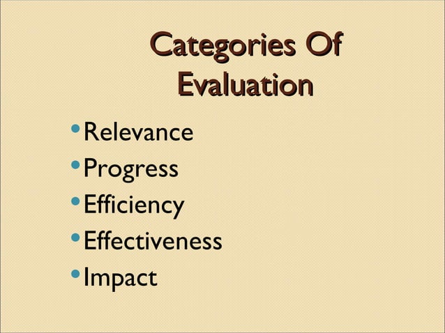 power point about INTRODUCTION TO PROGRAM EVALUATION | PPT