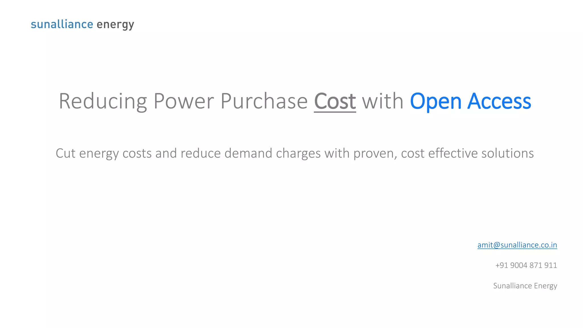 Open Access - Sunalliance Energy | PPT
