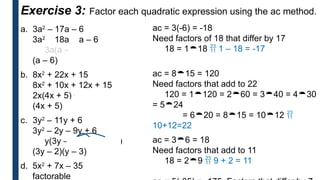 Comprehensive Guide to Factoring Quadratic Expressions Using Trial and ...