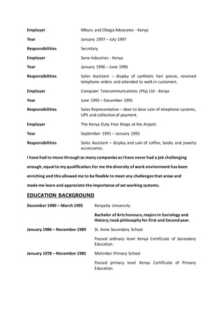 Anne curriculum vitae edited in October 2015 | DOCX