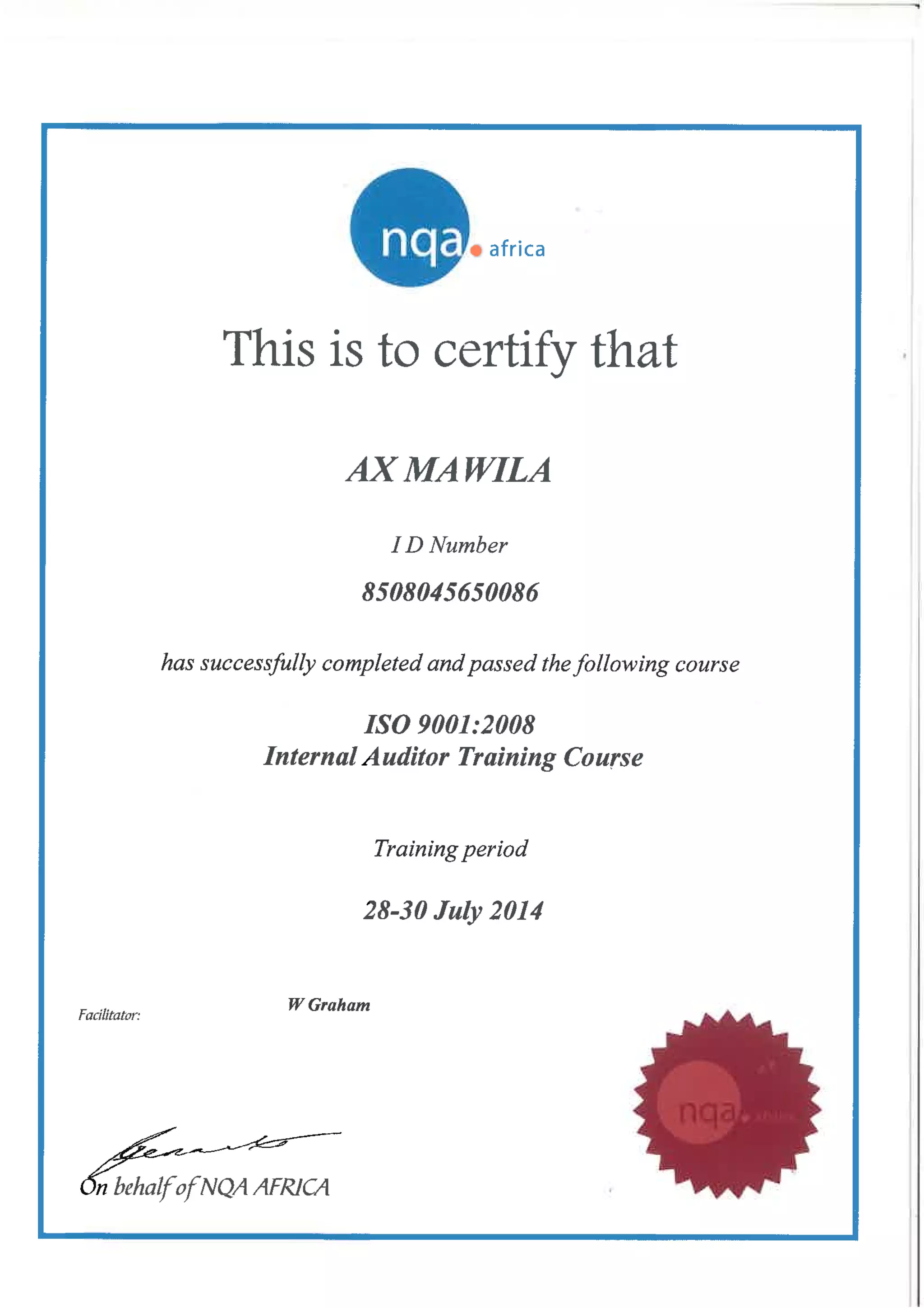 Auditor Certification | PDF
