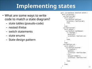 State diagrams in Unified Modeling Language | PPT