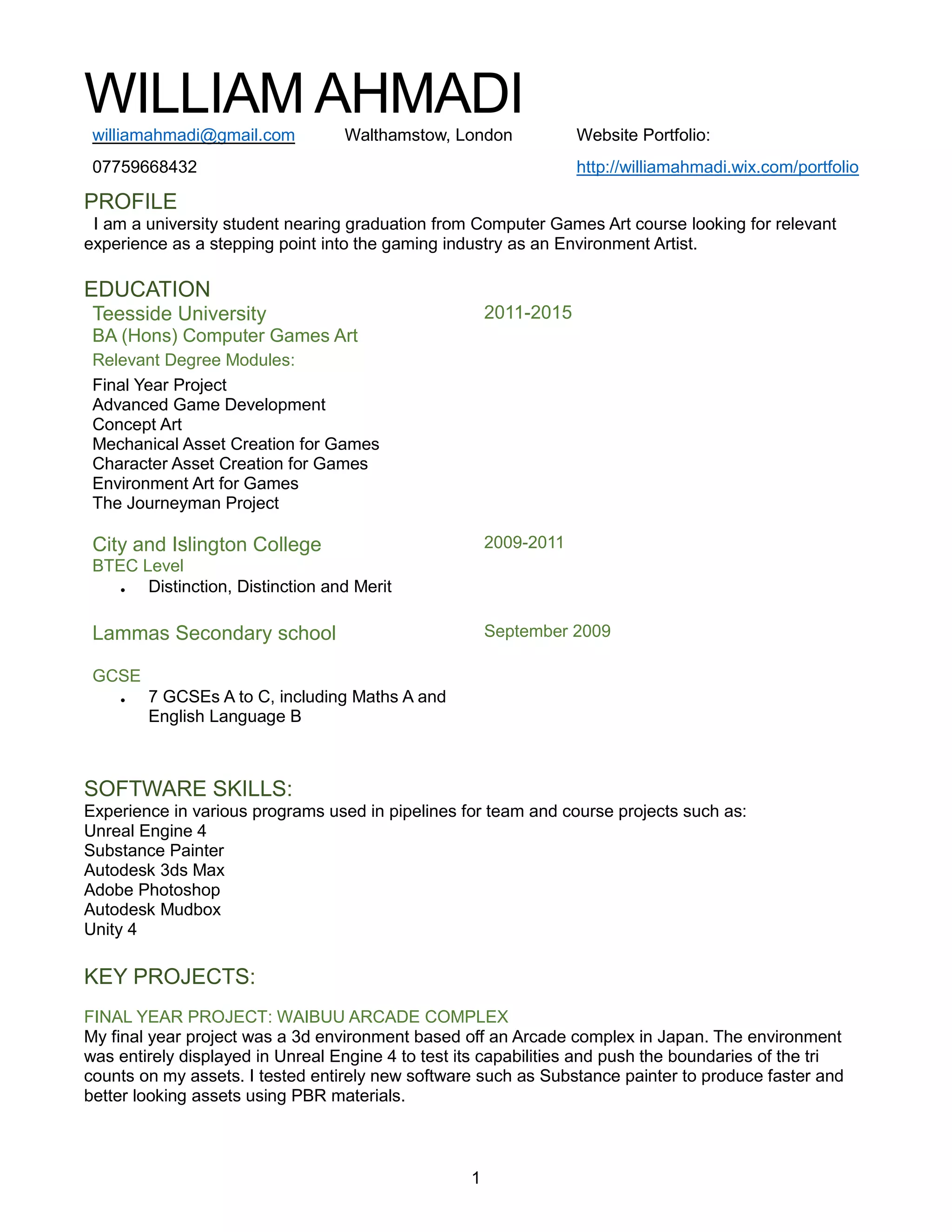 William_Ahmadi_CV | PDF