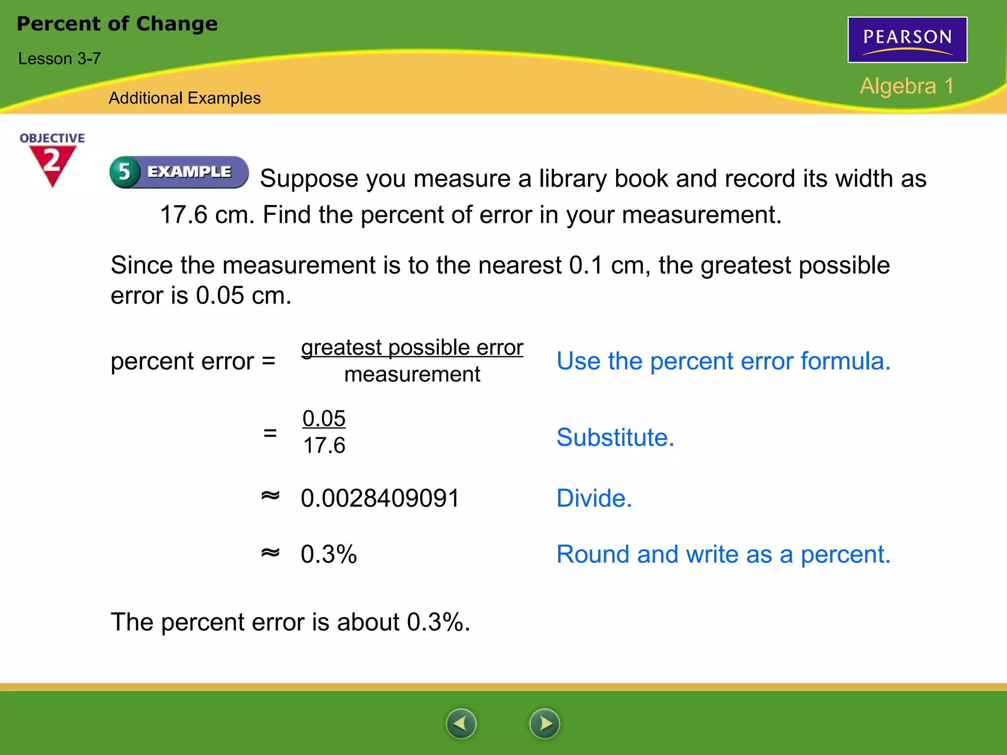 3-7 Percent change and error | PPT