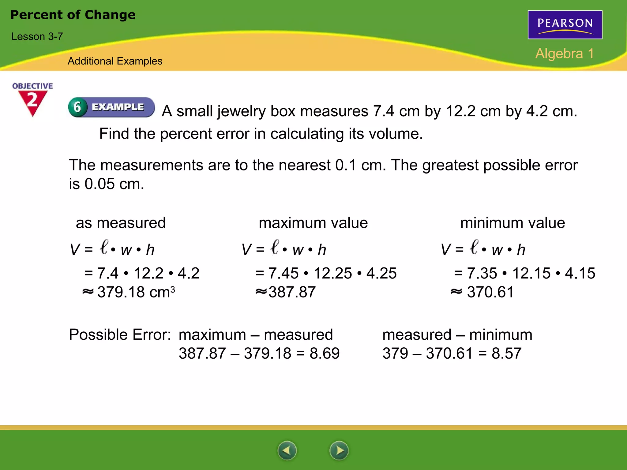3-7 Percent change and error | PPT