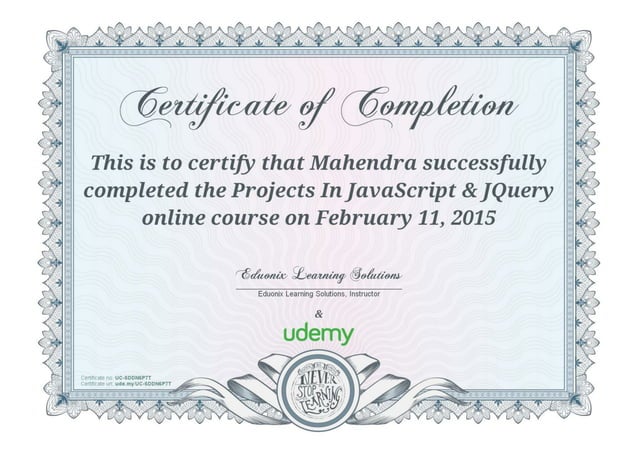Java Script and jQuery Certificate | PDF